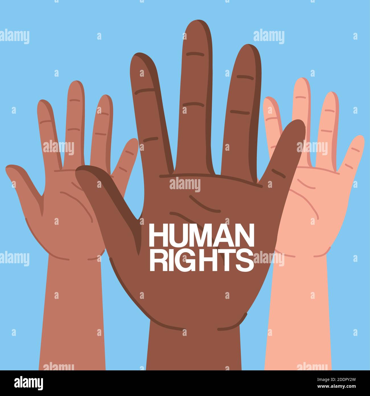 Human rights with diversity hands vector design Stock Vector Image ...