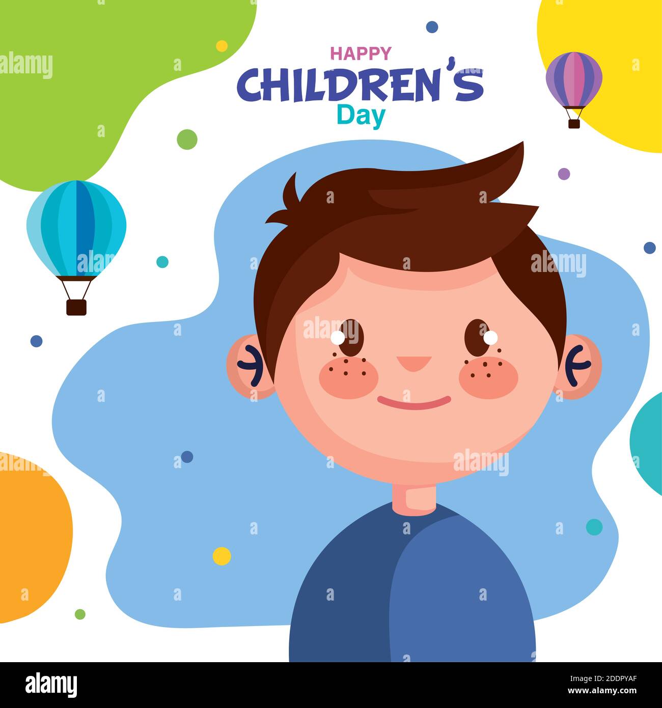 Happy childrens day with boy cartoon vector design Stock Vector Image ...