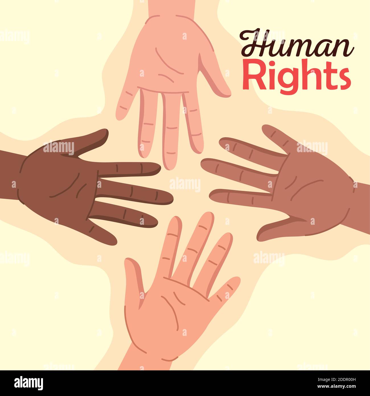 Human rights with diversity hands vector design Stock Vector Image ...
