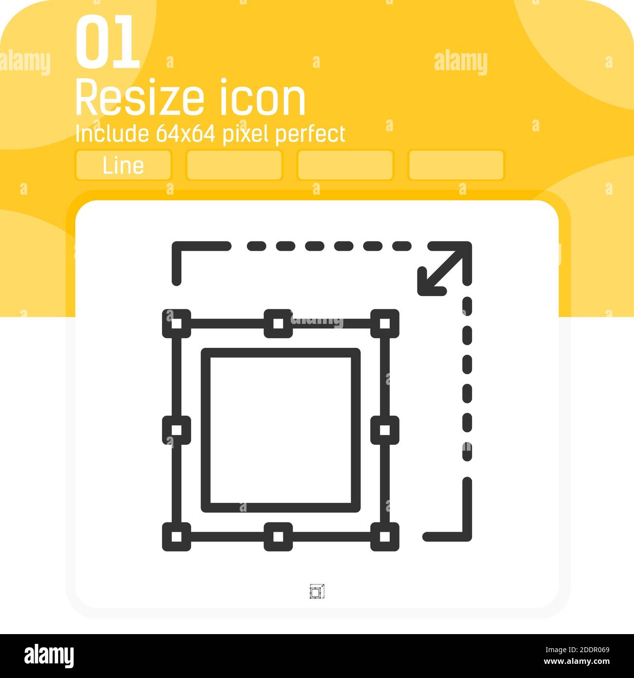 Enlarge icon with outline style isolated on white background. Vector ...