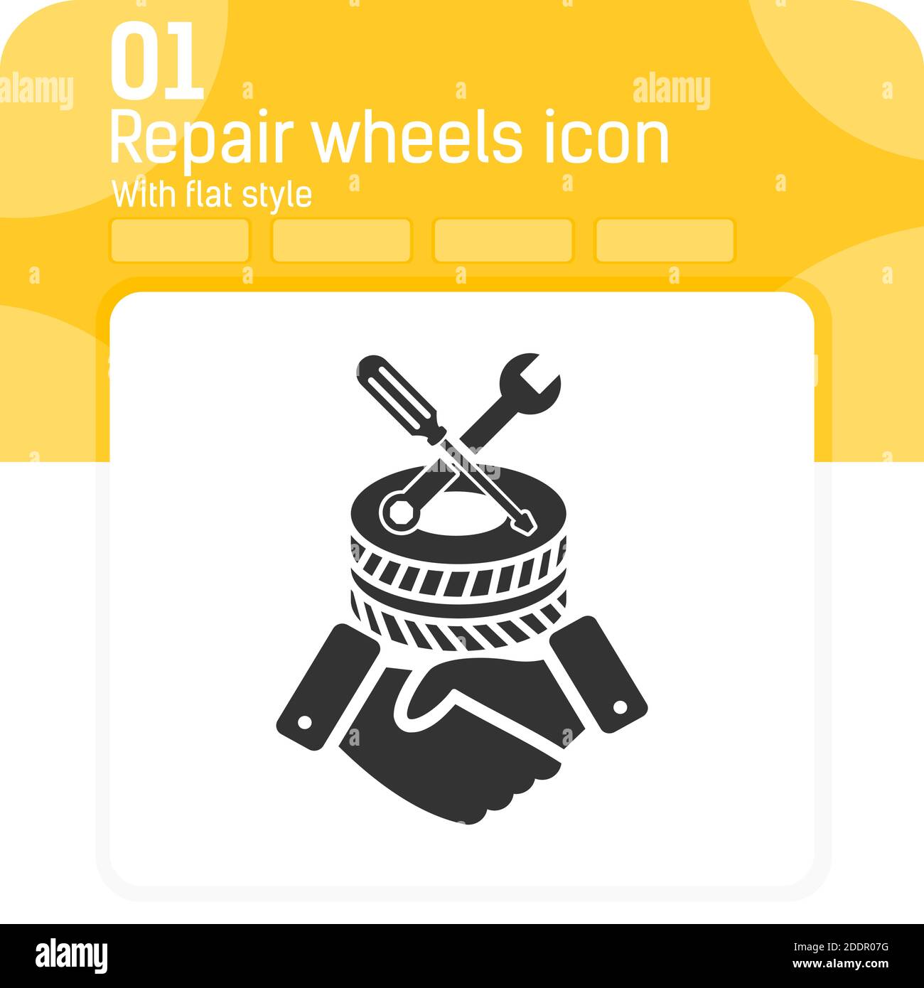 repair wheels icon with high quality black style isolated on white ...