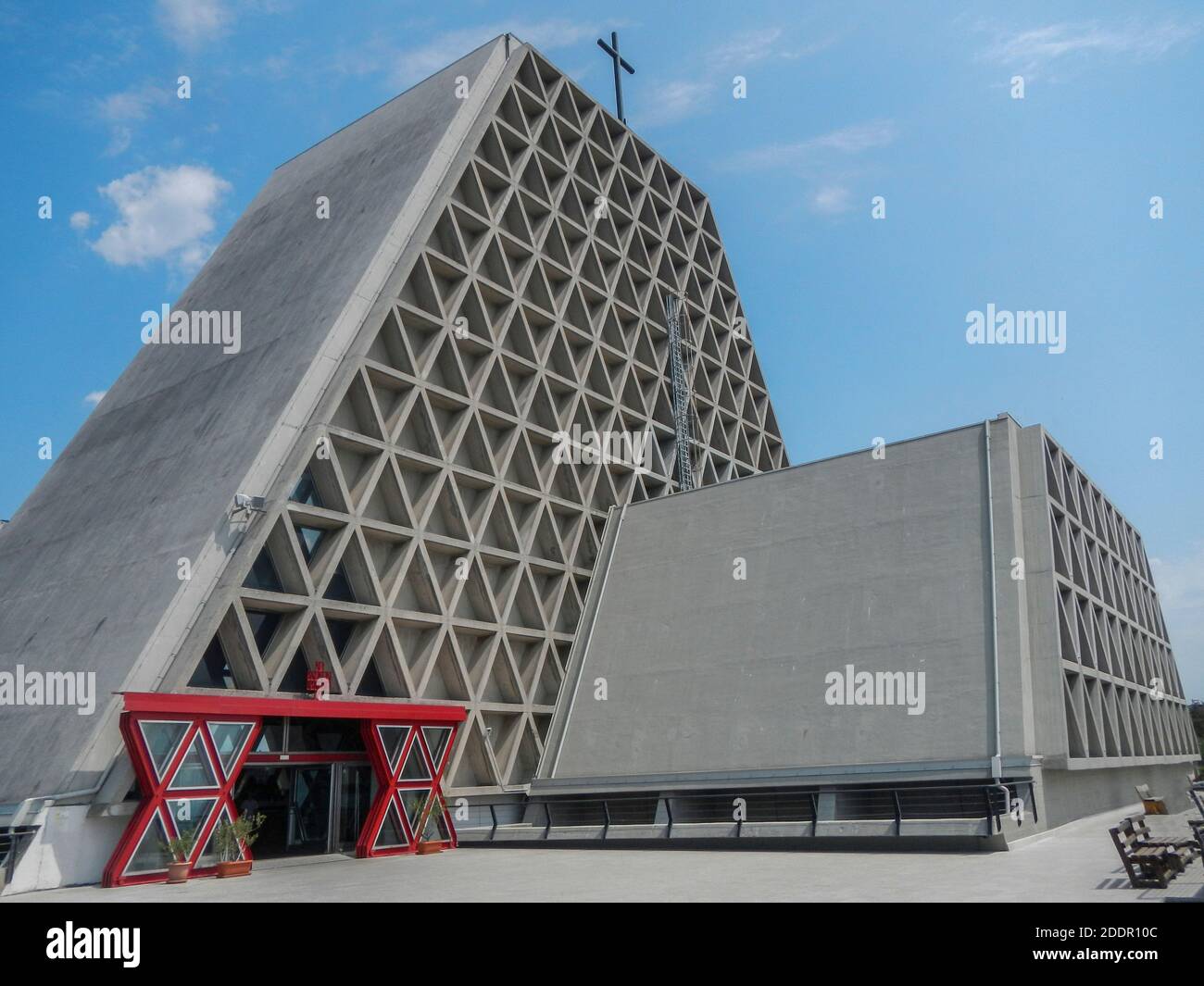The church is built of structural structural concrete inside and out ...