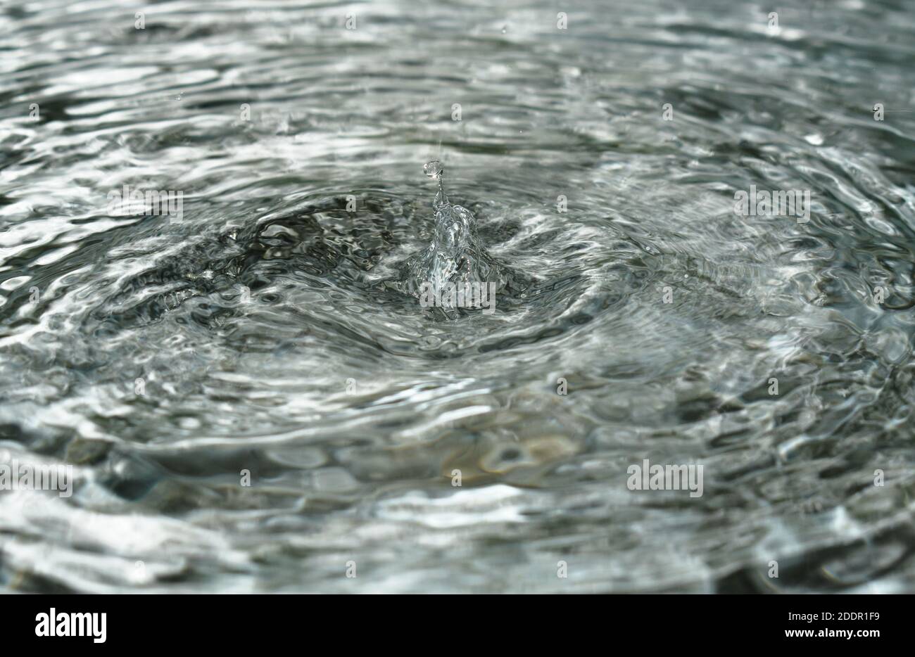 drop of water falling on surface in stainless basin texture and ...