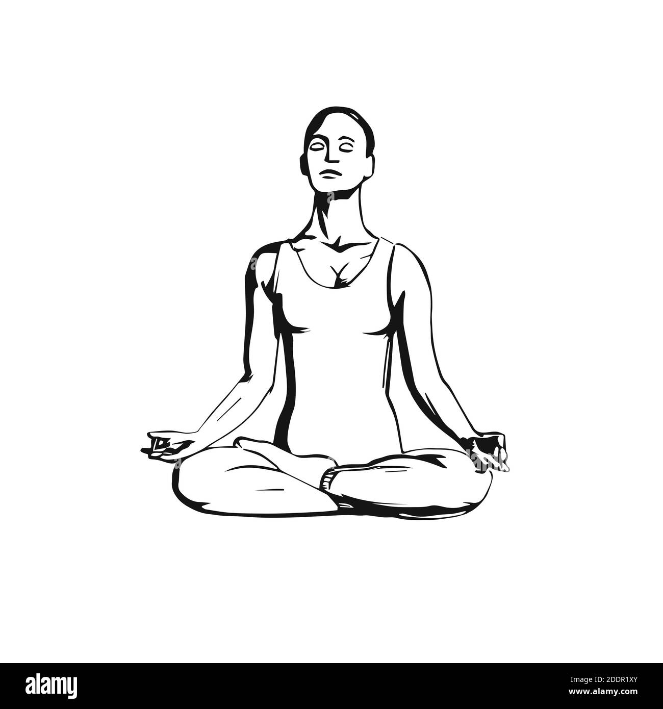 Yoga Asana Clip Art Black