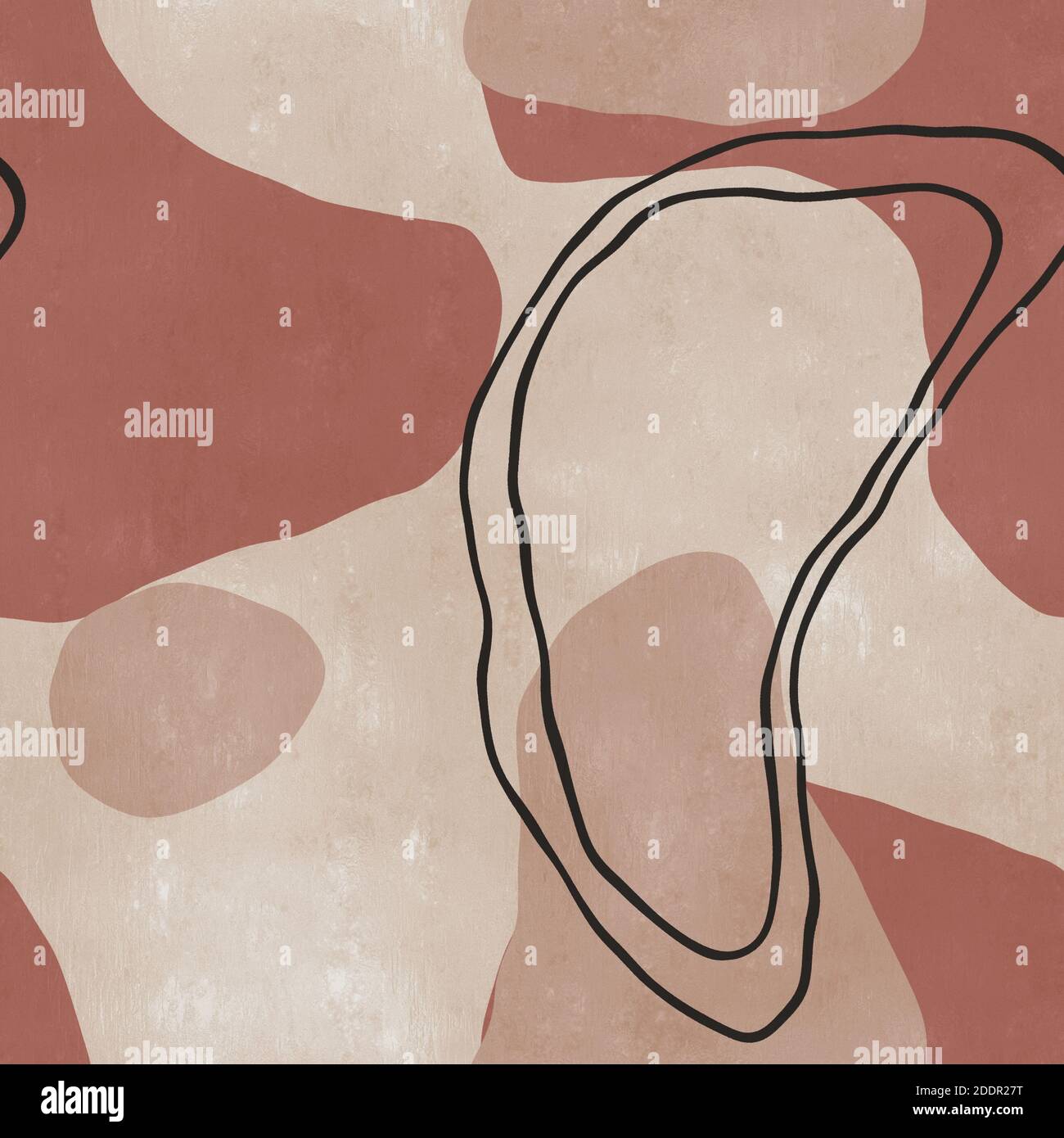 Seamless organic rounded curvy shapes naive design Stock Photo - Alamy