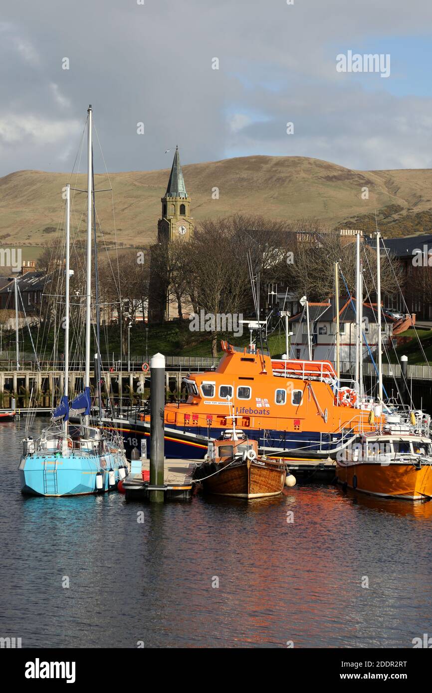 Girvan, Ayrshire Scotland, harbour at Girvan With resident harbour ...