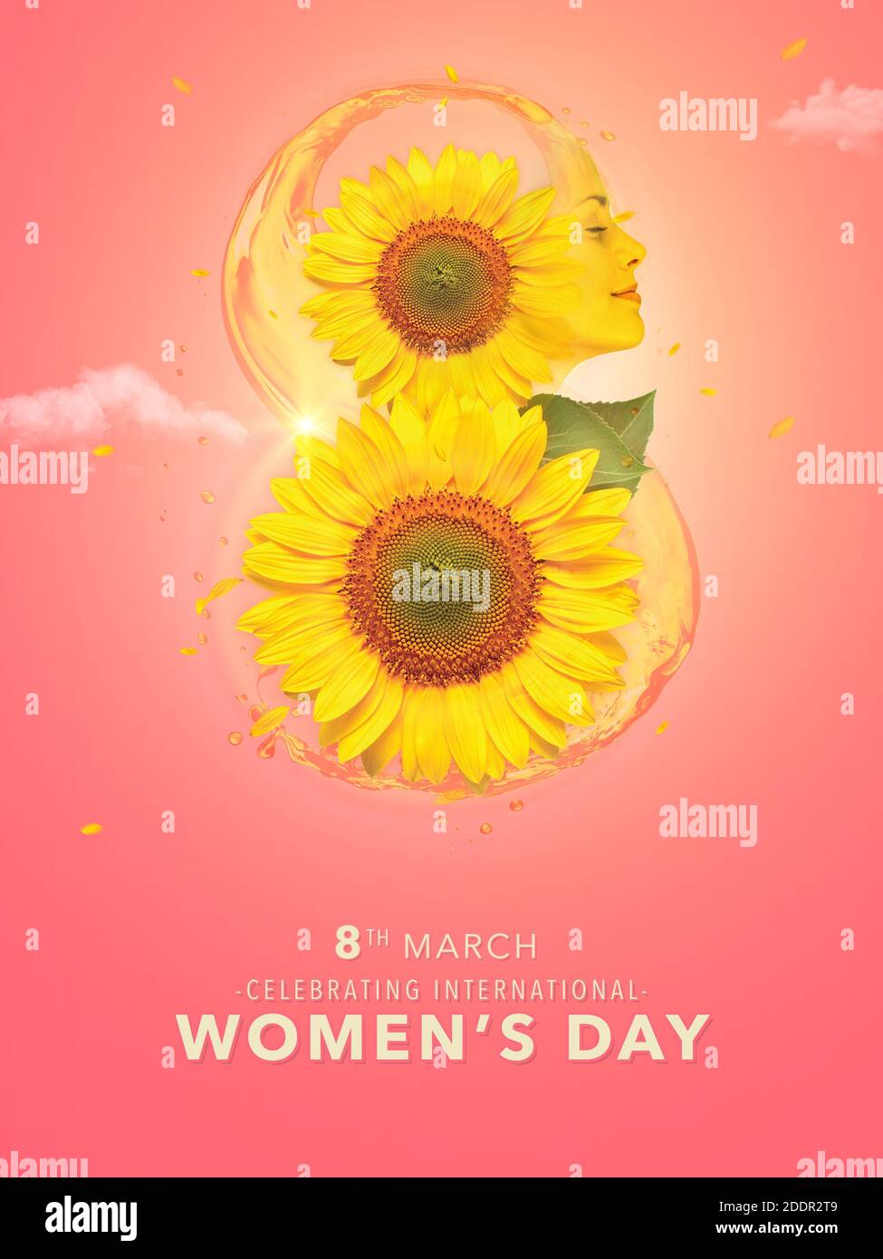 Happy International Women Day. 8th March. A creative and conceptual 3D ...