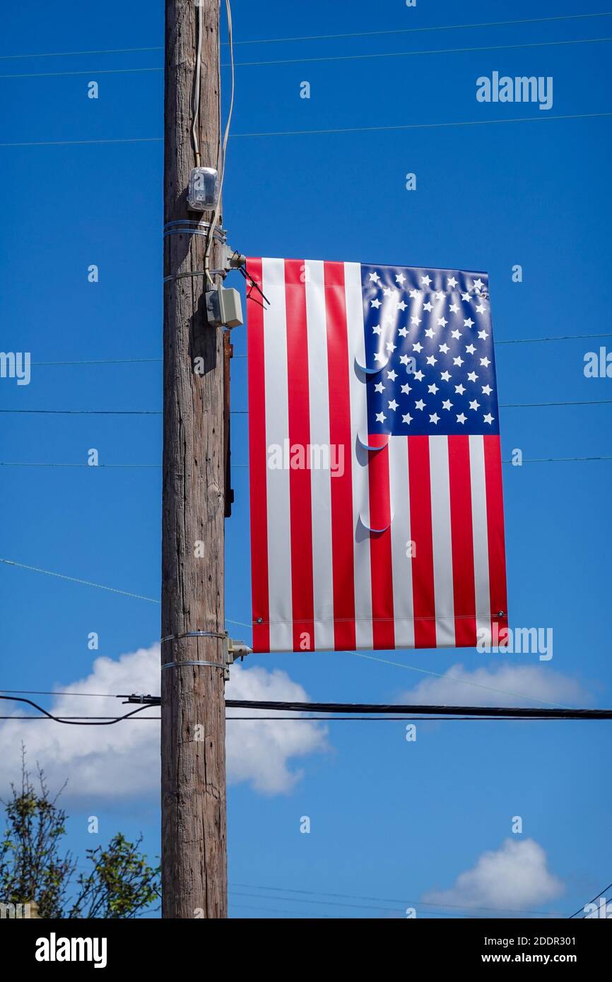 American Flag On A Pole High Resolution Stock Photography and Images ...