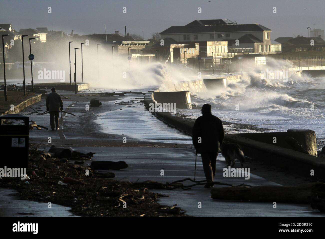 Prestwick, Ayrshire, Scotland, High Wind and High tide cause a storm ...