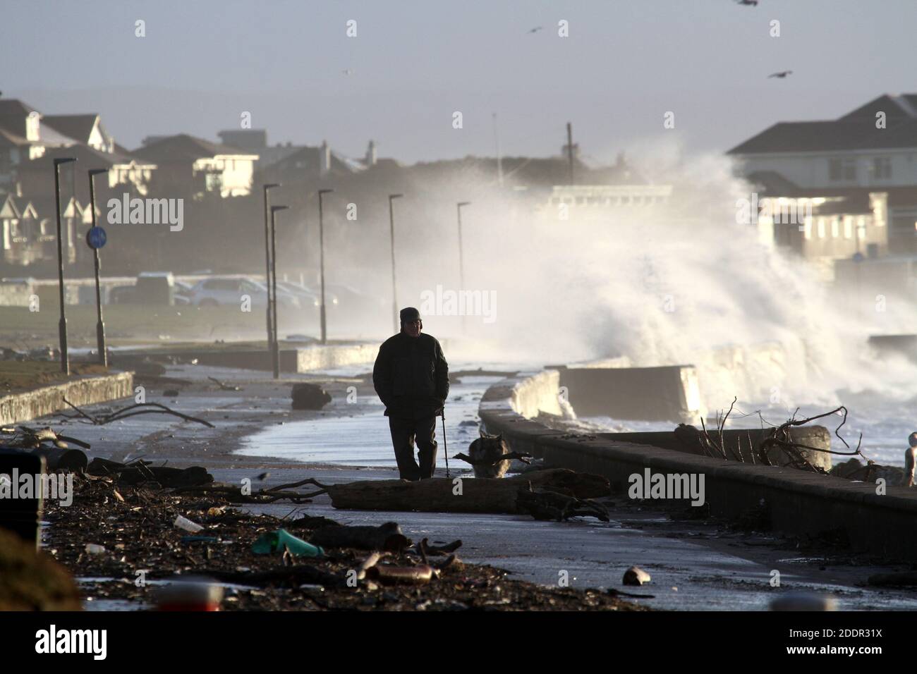 Prestwick, Ayrshire, Scotland, High Wind and High tide cause a storm ...