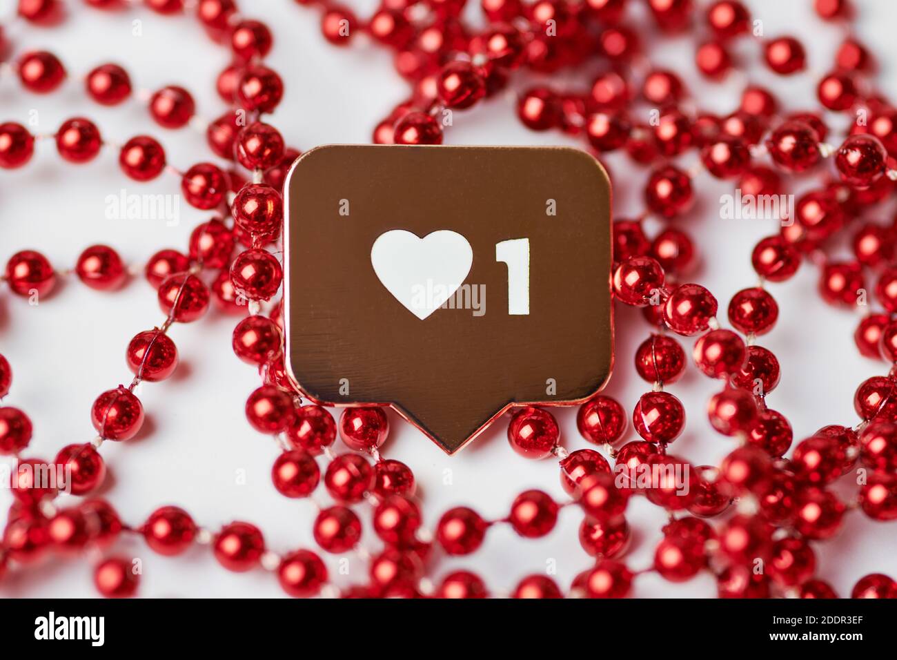 Like heart symbol. Like sign button, symbol with heart and one digit ...