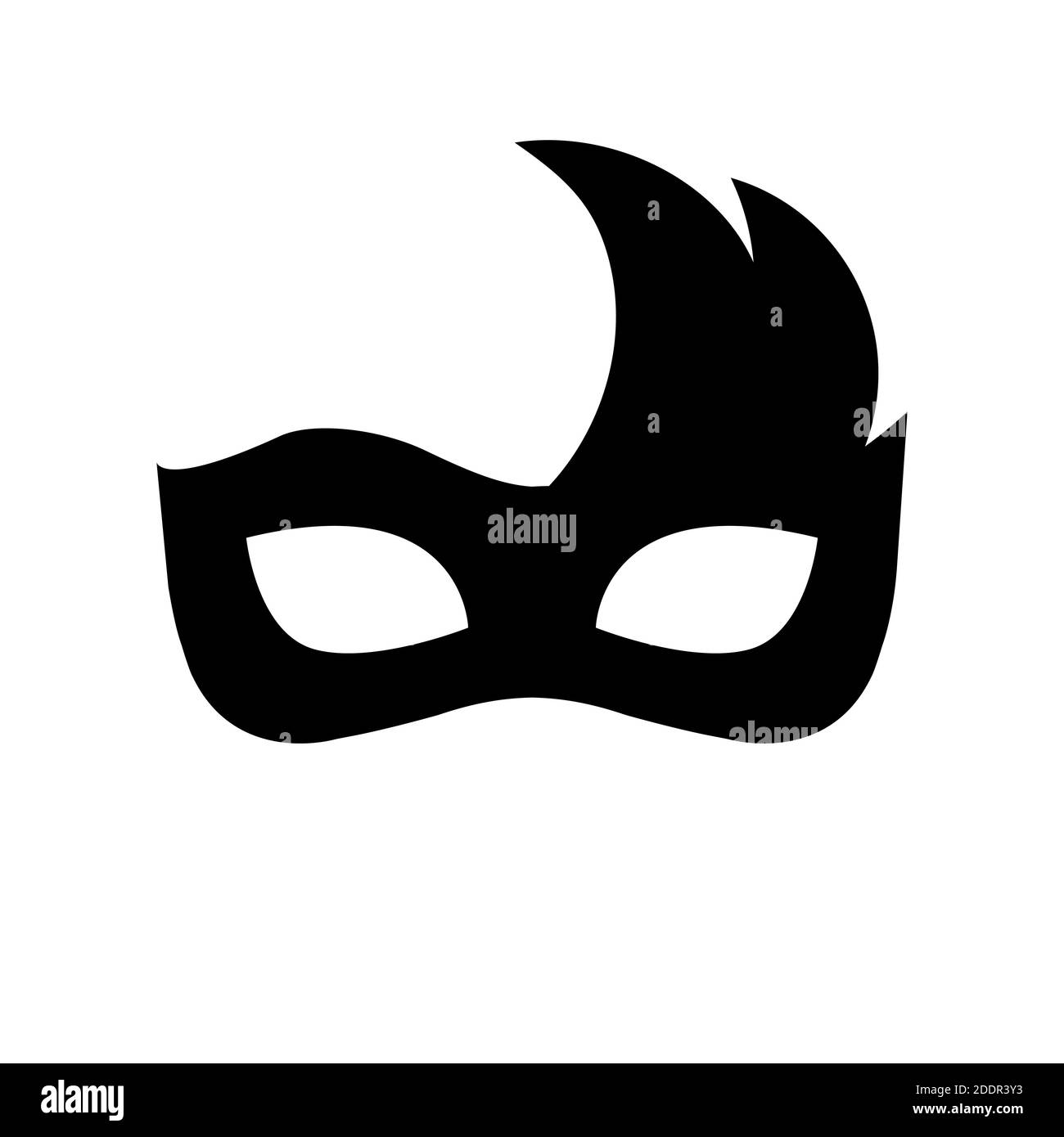 Festive carnival mask silhouette vector illustration Stock Vector Image ...