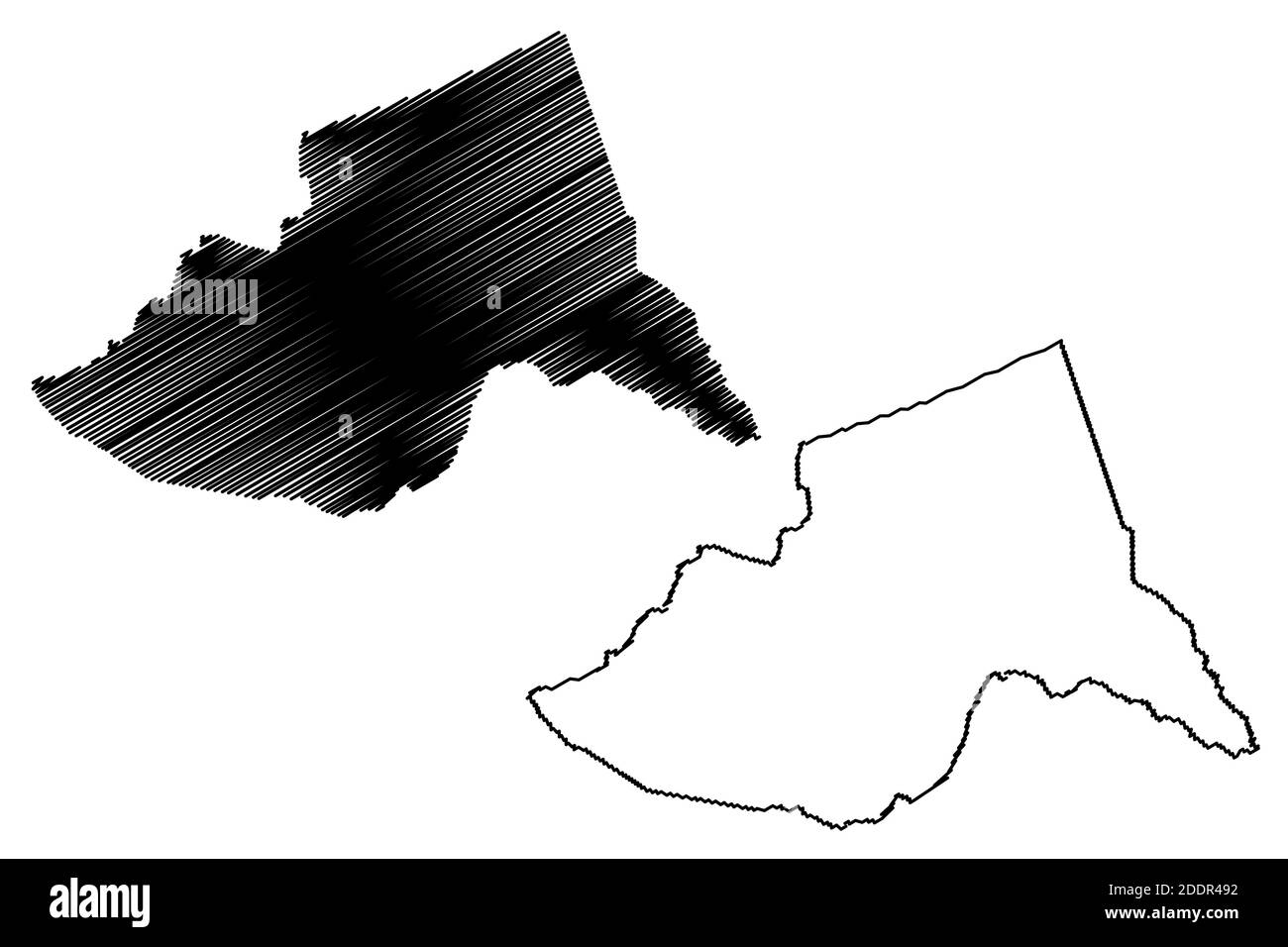 Meru County (Republic of Kenya, Eastern Province) map vector ...