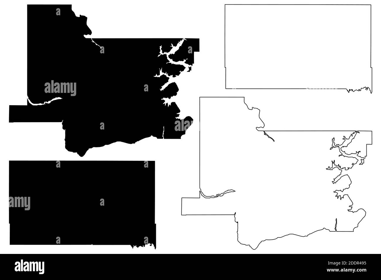 Wagoner county map Black and White Stock Photos & Images - Alamy