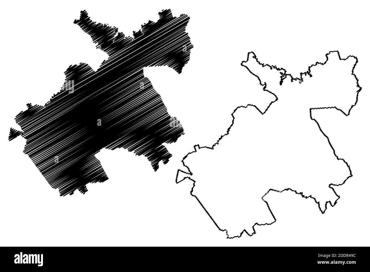 Machakos County (Republic of Kenya, Eastern Province) map vector ...