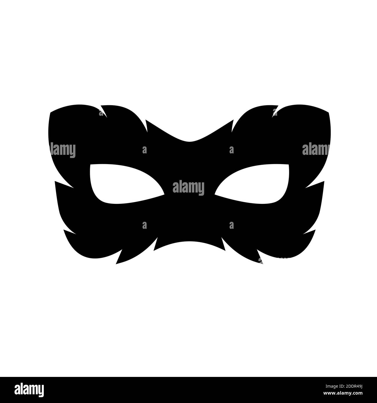 Festive carnival mask silhouette vector illustration Stock Vector Image ...