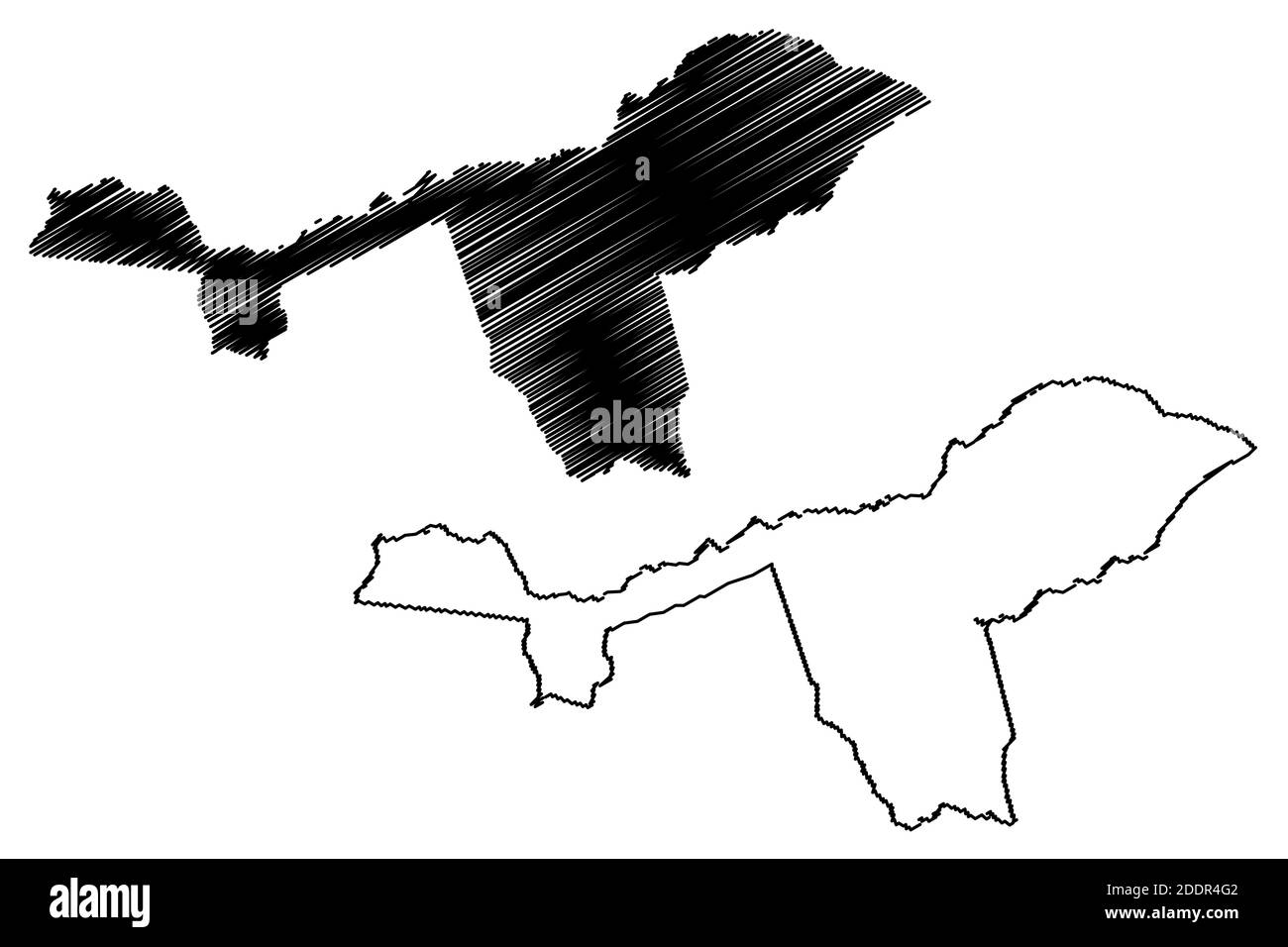 Isiolo County (Republic of Kenya, Eastern Province) map vector ...