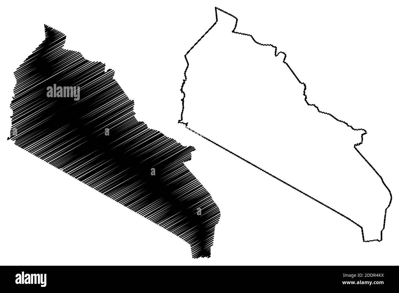 Kajiado County (Republic of Kenya, Rift Valley Province) map vector ...