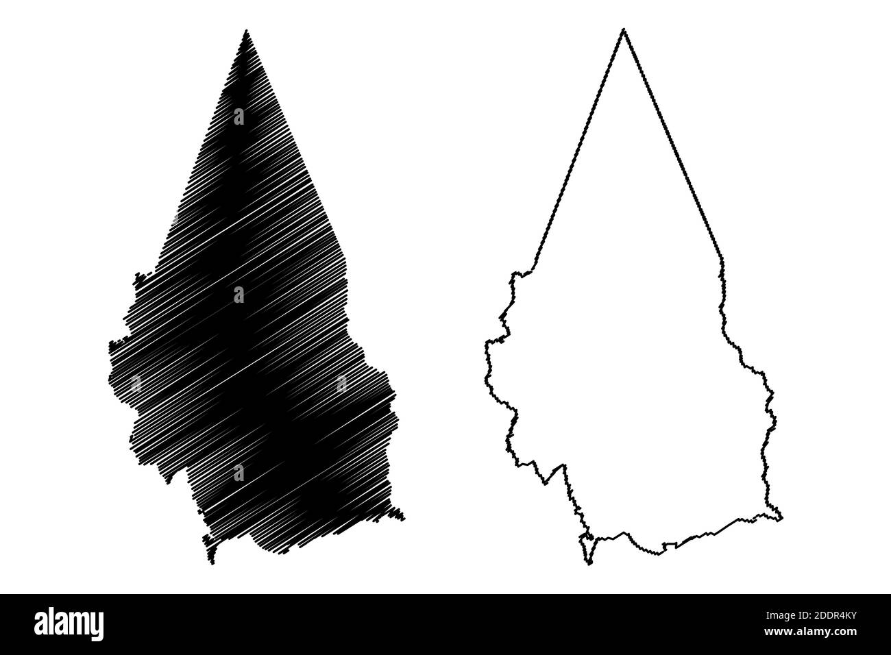 Kirinyaga County (Republic of Kenya, Central Province) map vector ...