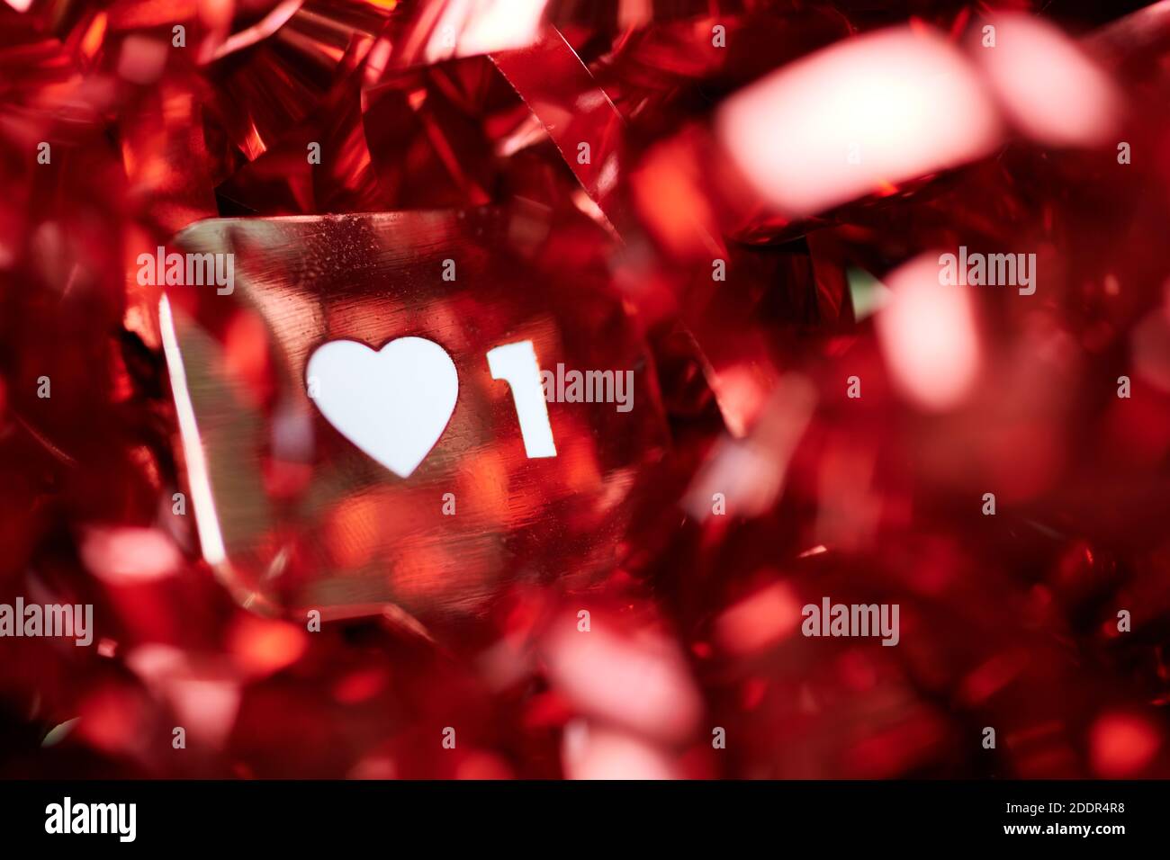 Like heart symbol. Like sign button, symbol with heart and one digit ...