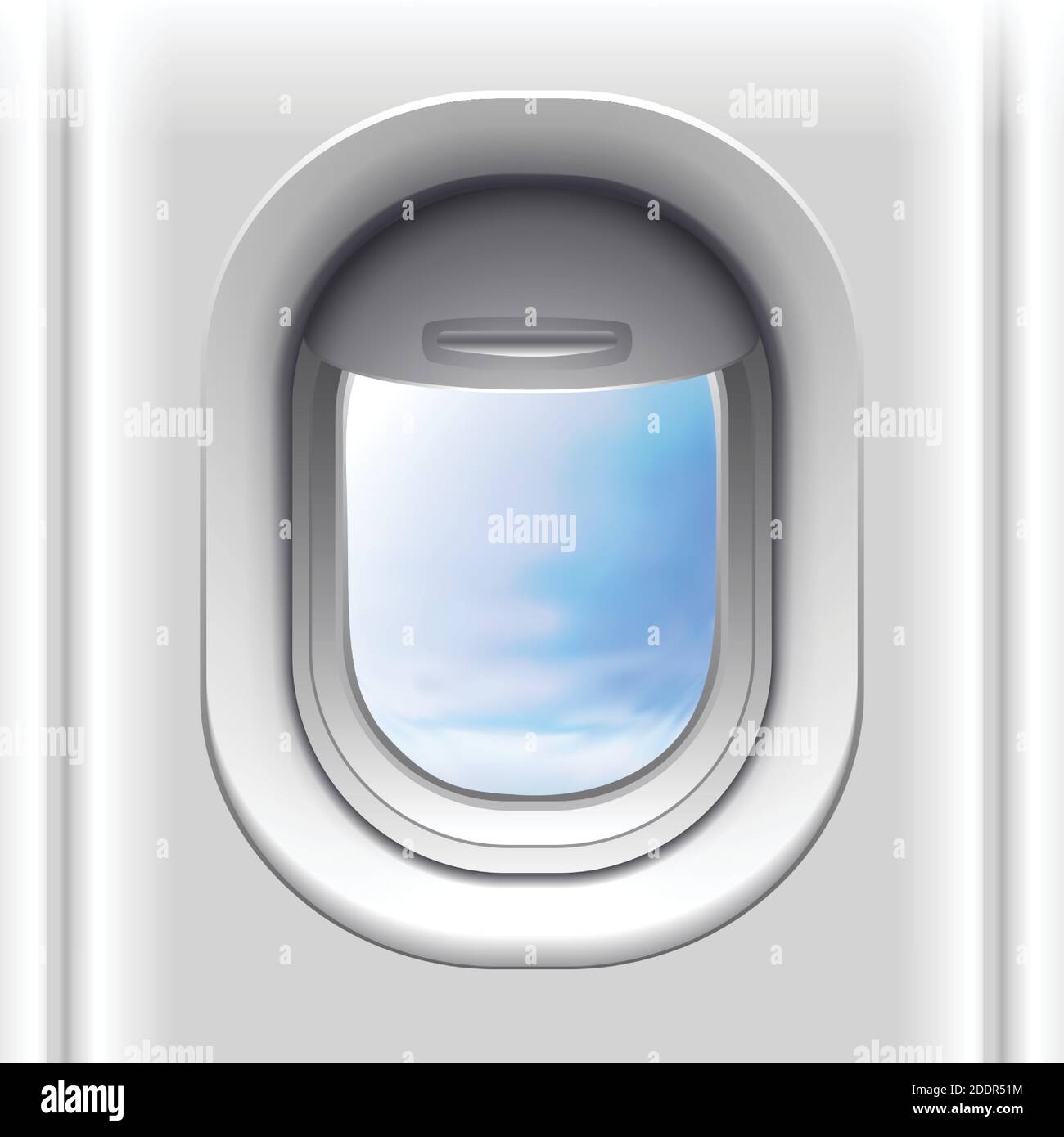 3d realistic vector airplane window. Isolated on white background Stock ...