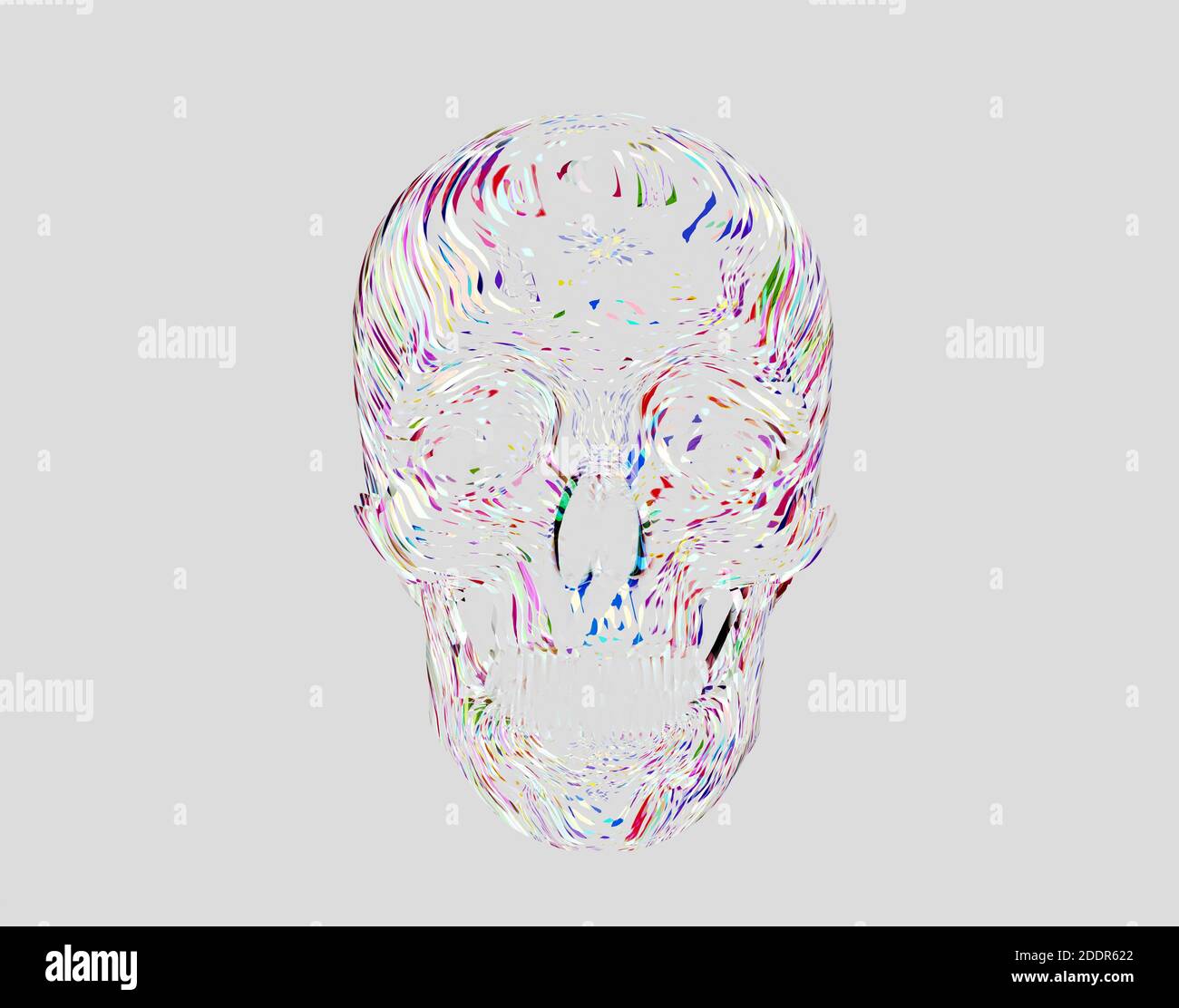 An abstract fragmentary Skull background, 3d render Stock Photo - Alamy