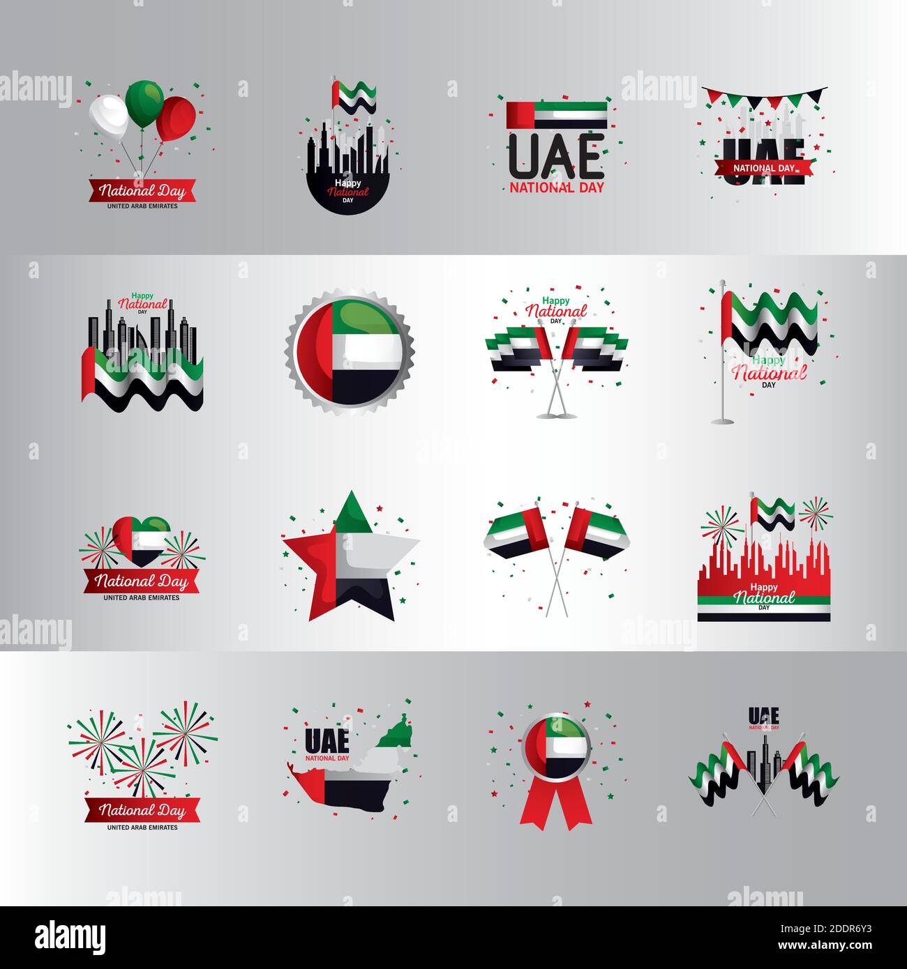 Uae national day icon set vector design Stock Vector Image & Art - Alamy