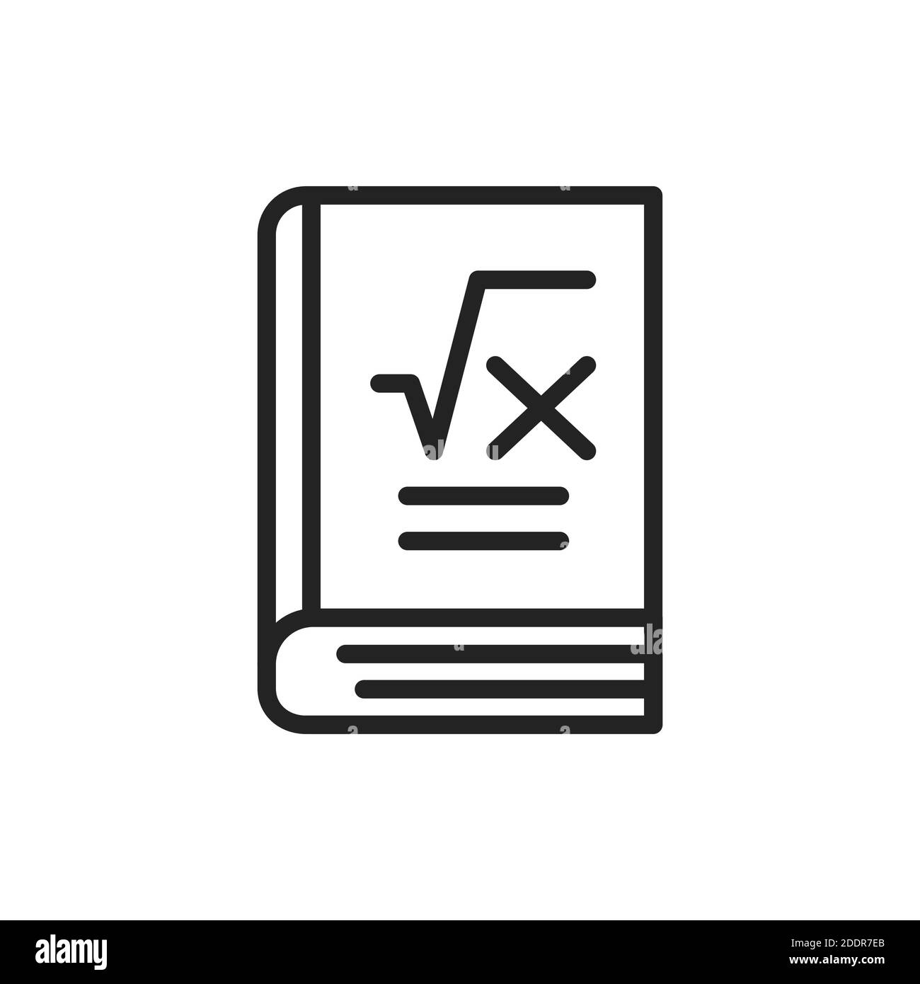 Maths book color line icon. Outline pictogram for web page, mobile app ...