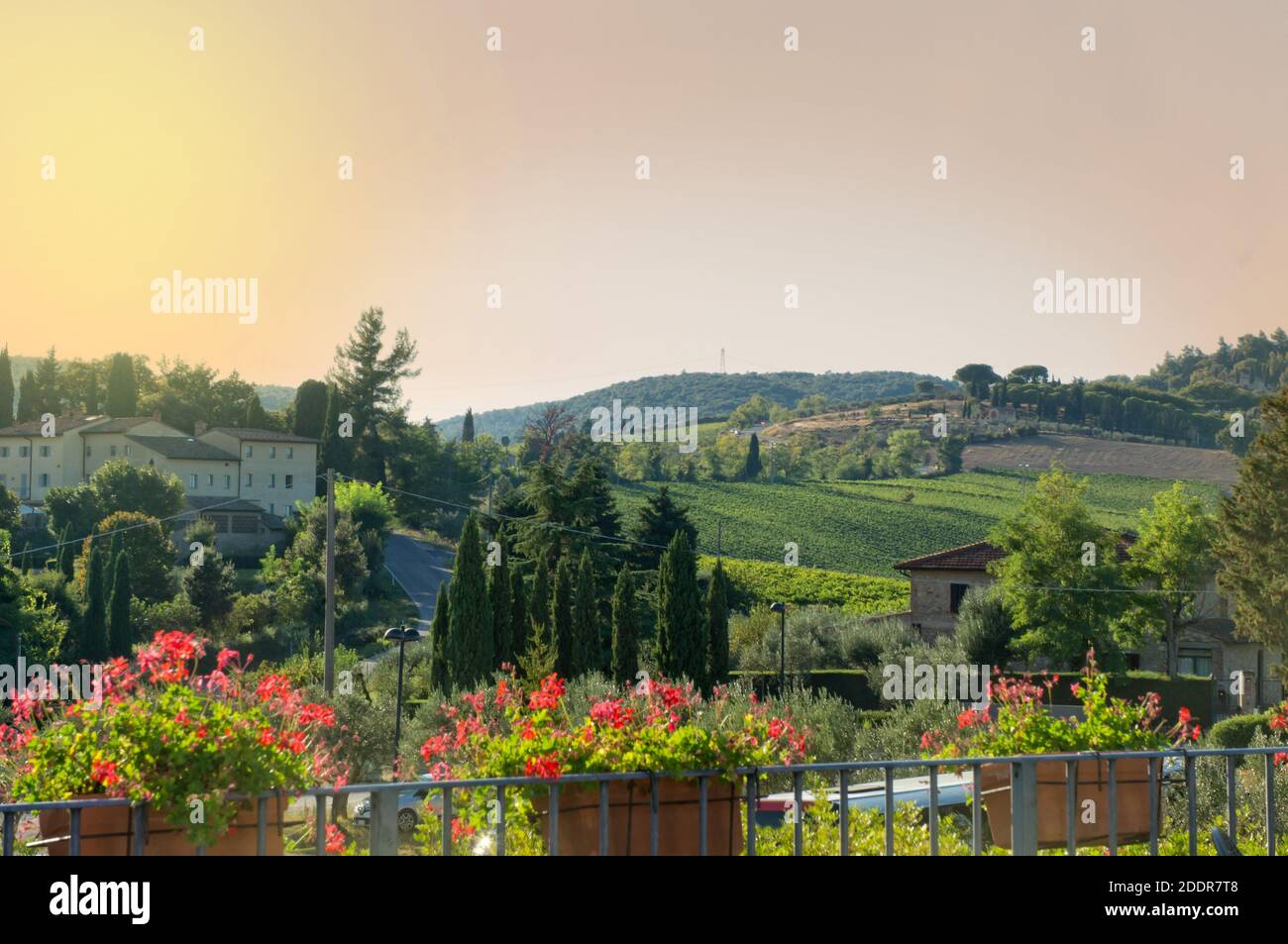 View of traditional tuscanian countryside - Italy Stock Photo - Alamy