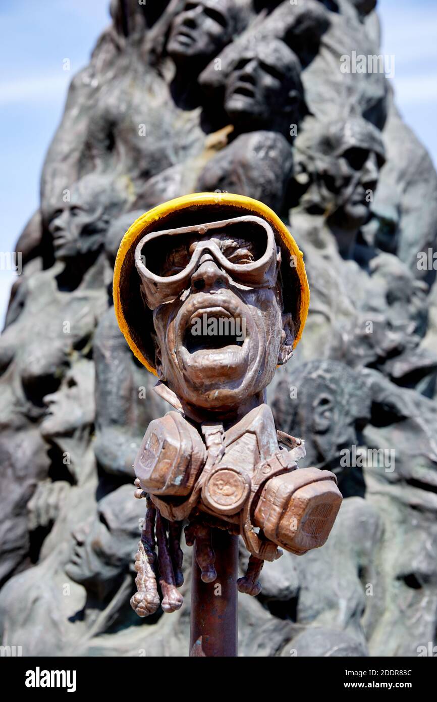 Pillar of Shame (detail), sculpture supporting Hong Kong protesters, by ...