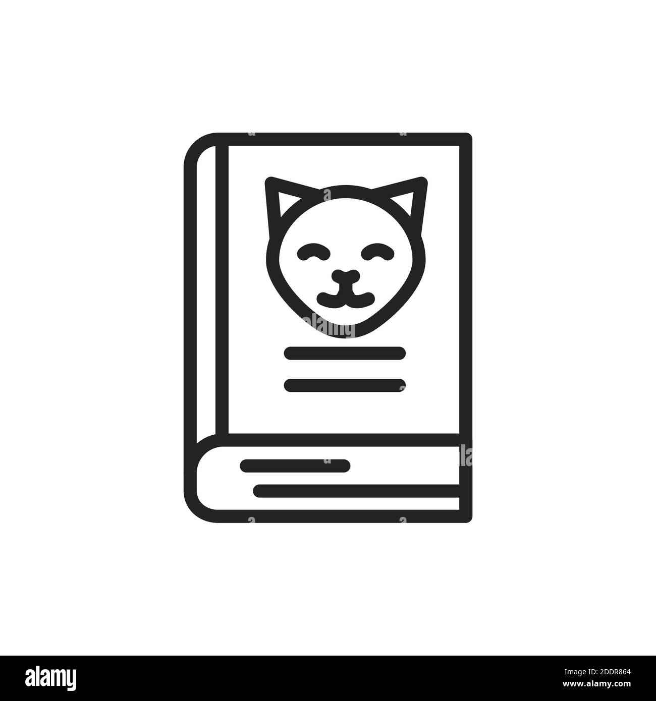 Pets book black line icon. Vector illustration Stock Vector Image & Art ...