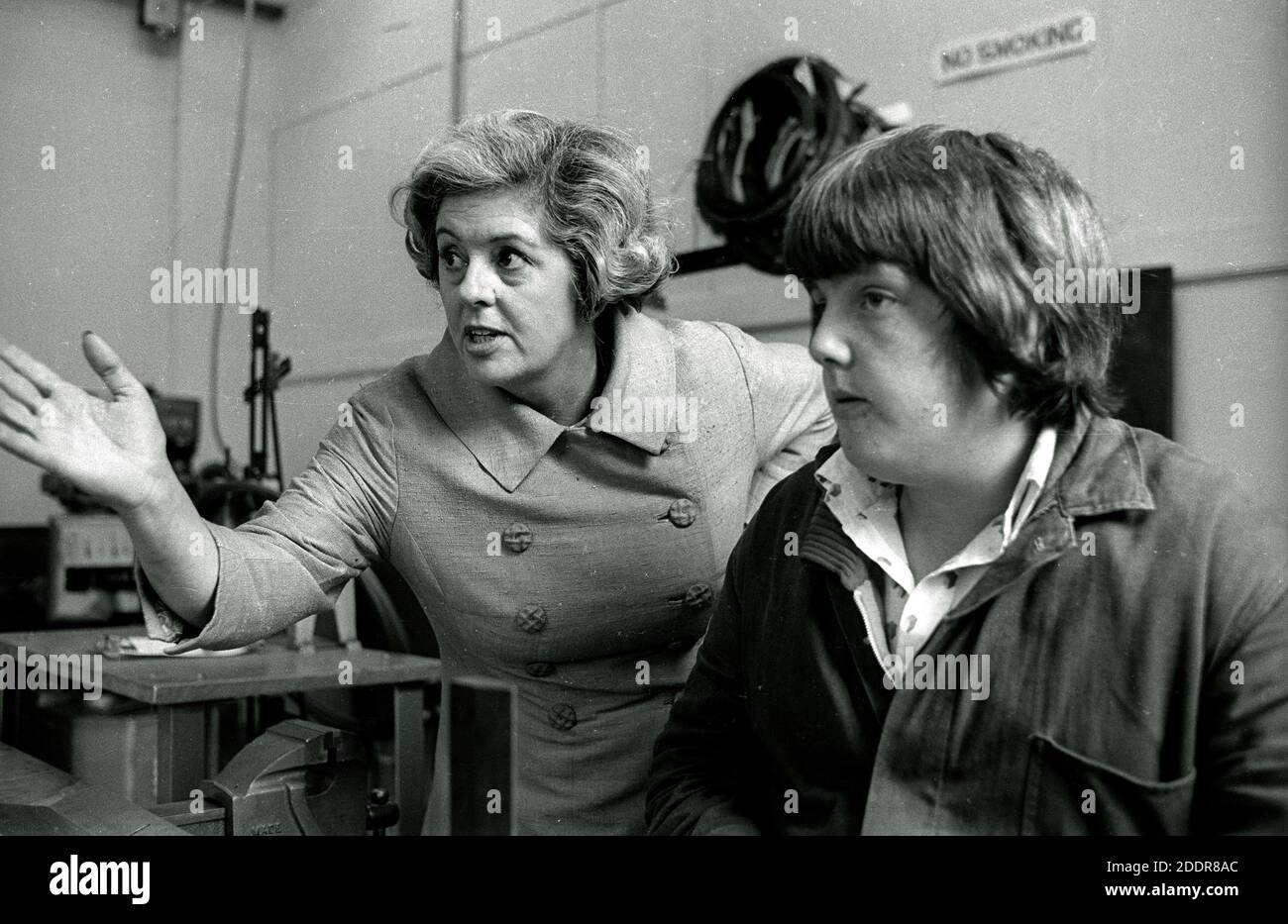 Betty Boothroyd MP with constituents of West Bromwich meeting shoppers ...