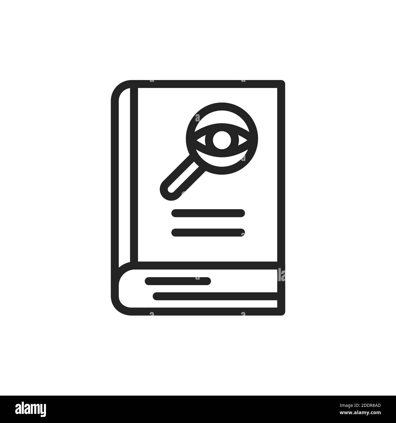 Detective book black line icon. Vector illustration Stock Vector Image ...