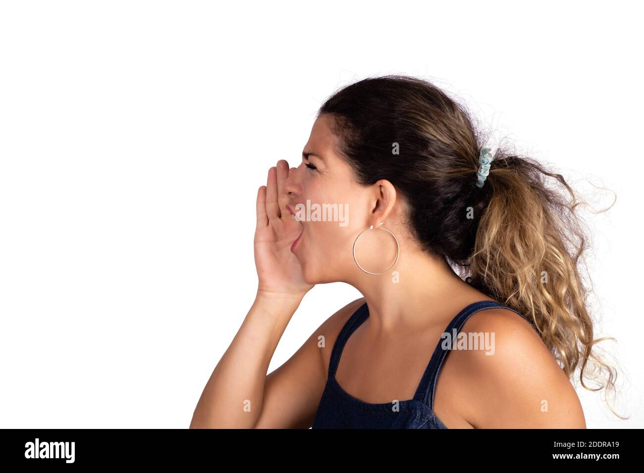 Young woman shouting and screaming Stock Photo - Alamy