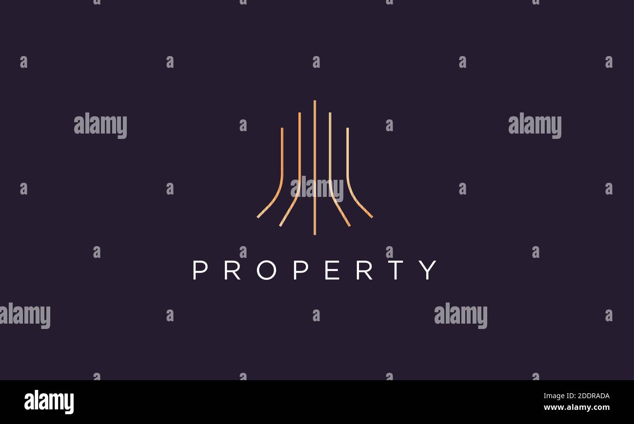 luxury and classy logo design template for real estate business in a ...