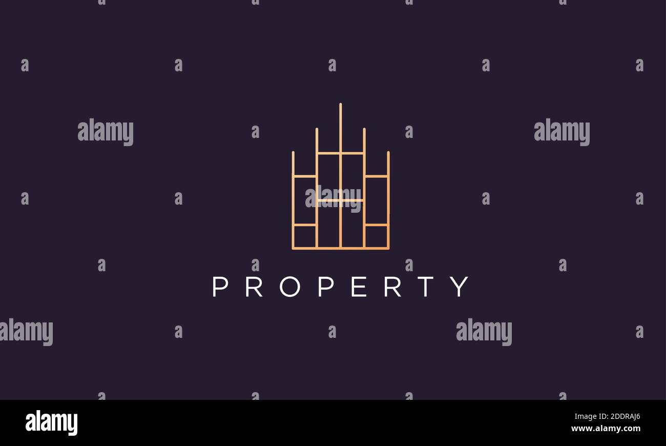 luxury and classy real estate property logo design in a simple and ...