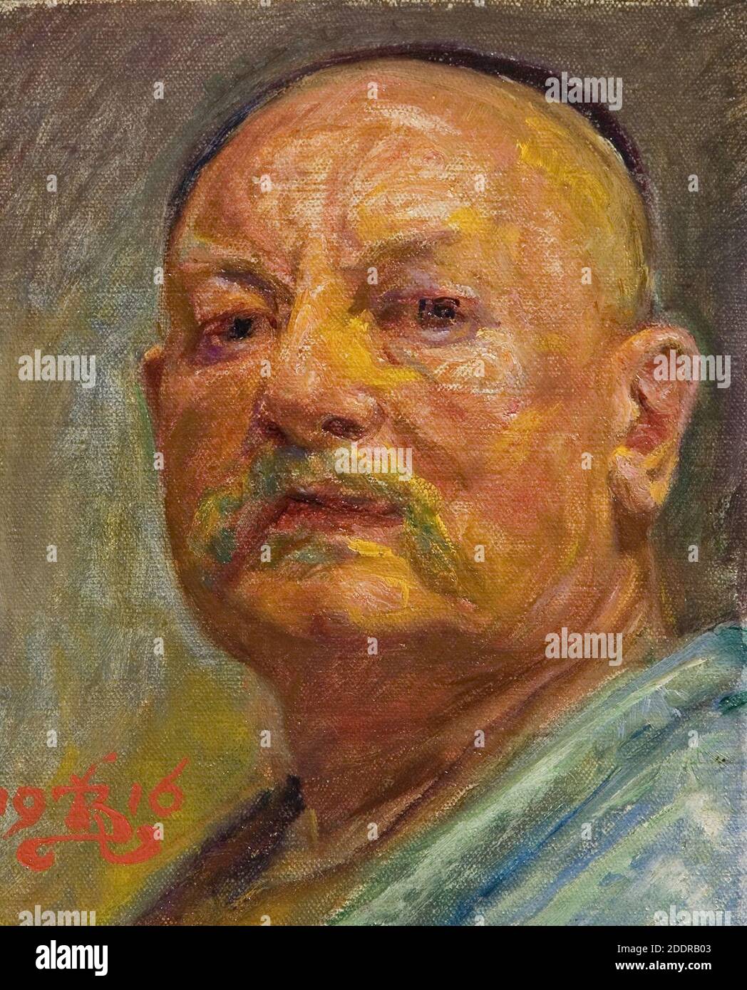 Kristian Zahrtmann, Selvportræt i lampelys, 1916 Stock Photo - Alamy