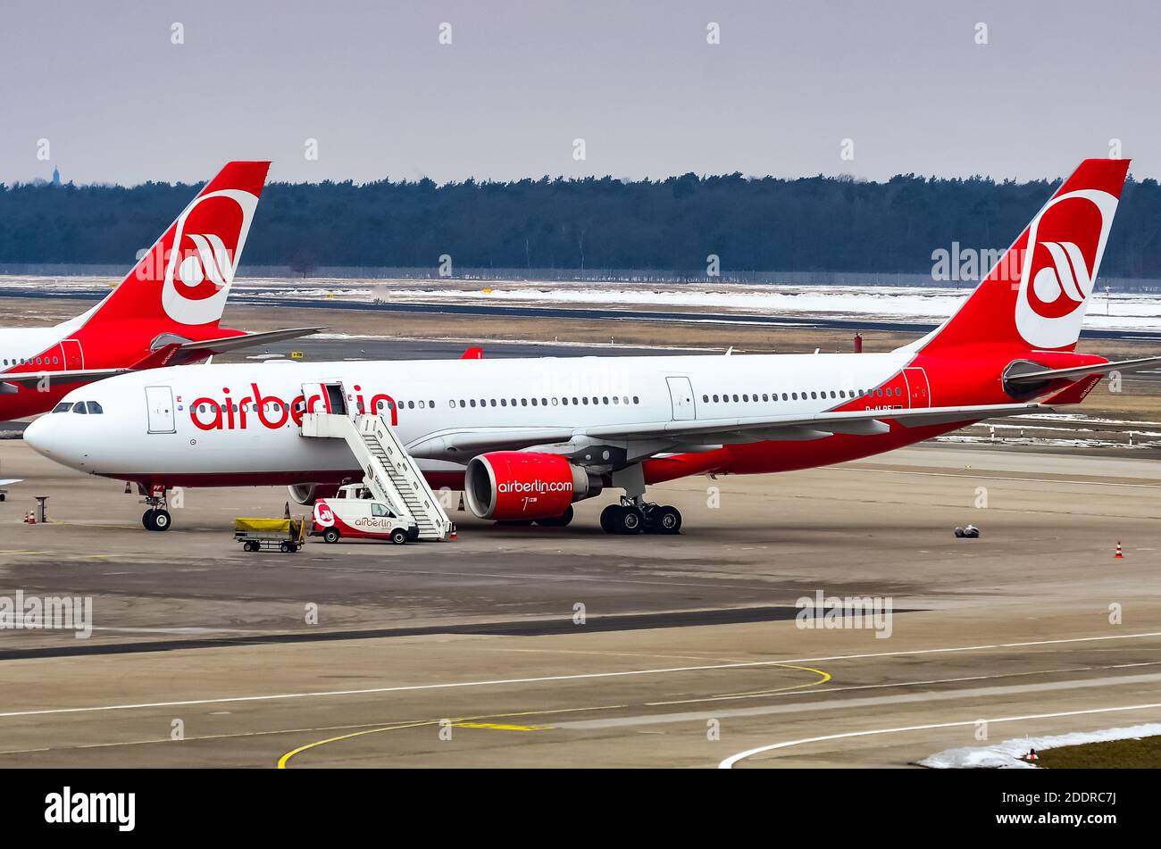 Air Berlin airplane at the Berlin Tegel Airport Stock Photo - Alamy