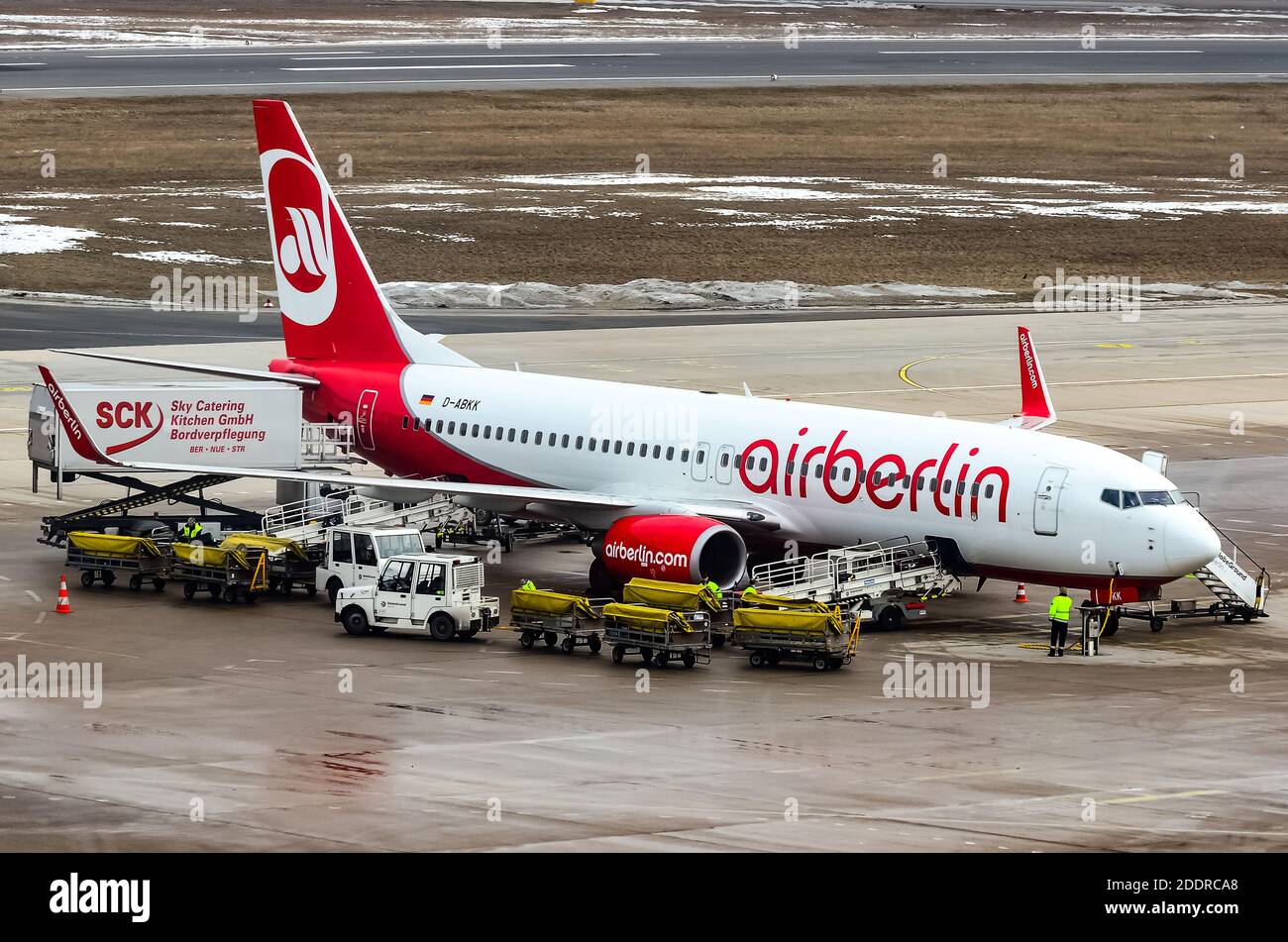 Air Berlin airplane at the Berlin Tegel Airport Stock Photo - Alamy