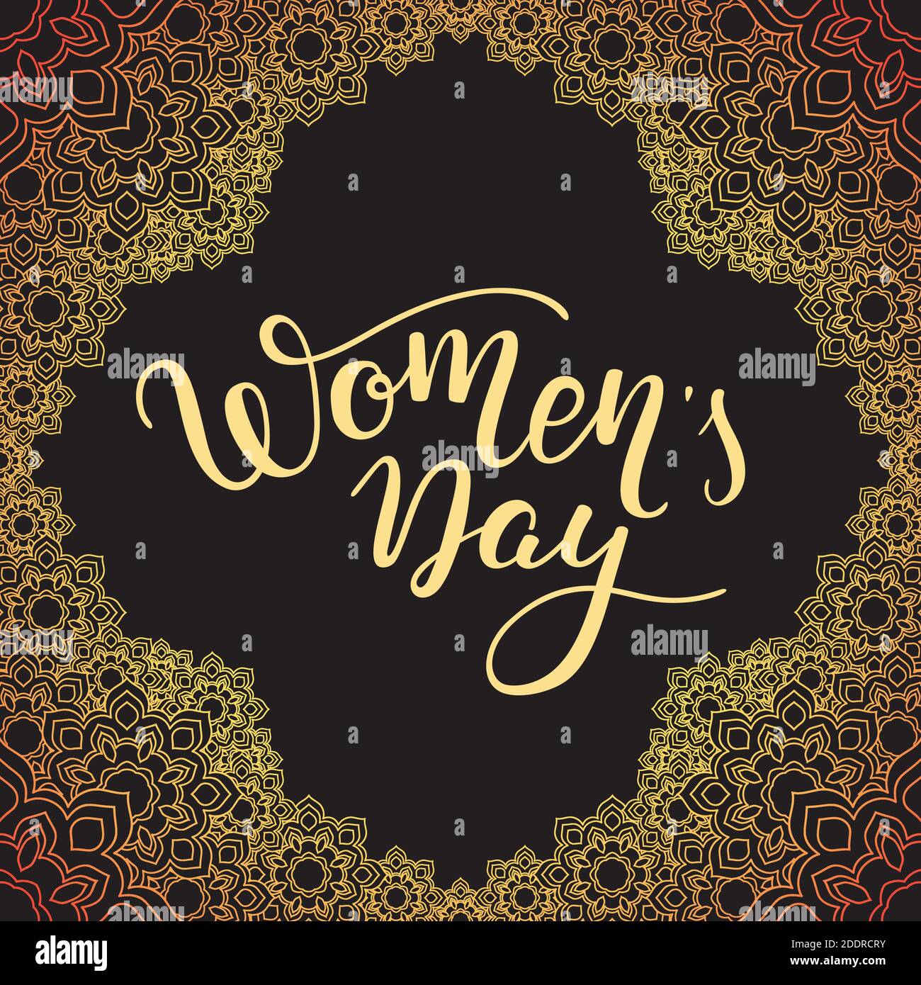 Hand lettering Women's Day. International Women's Day. Template ...