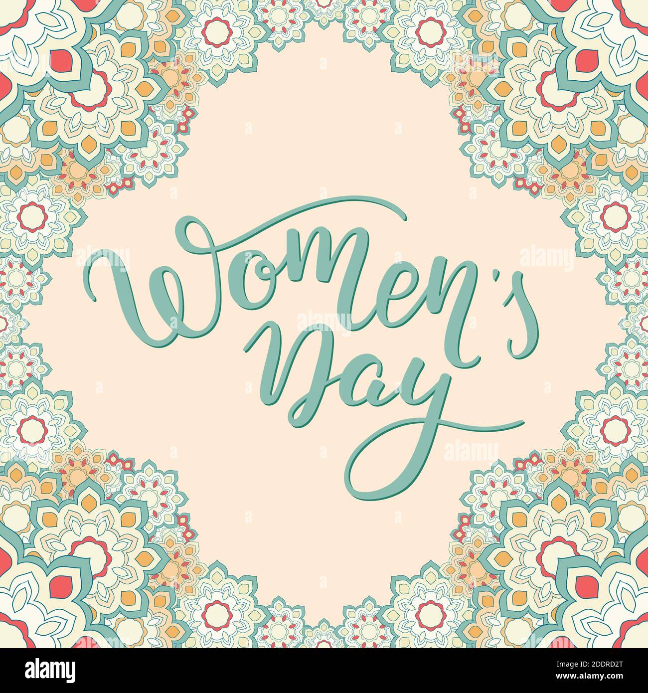 Hand lettering Women's Day. International Women's Day. Template ...