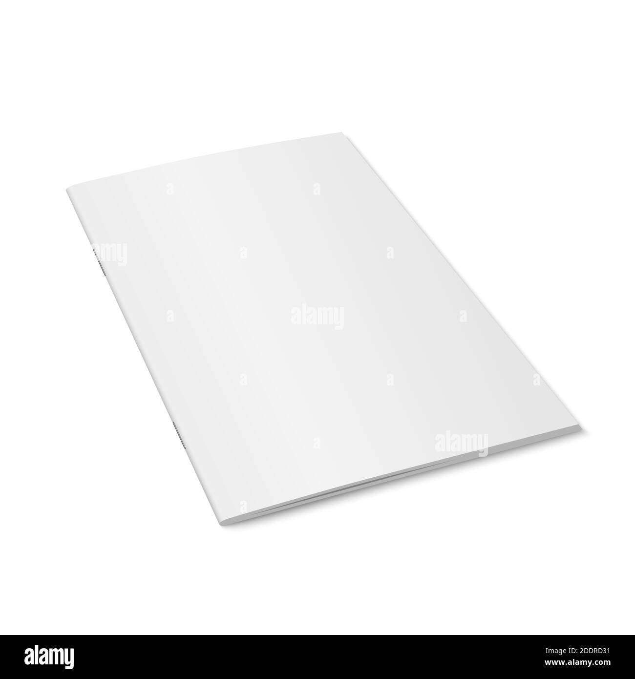 Vector white mock up of magazine isolated. Closed vertical magazine ...