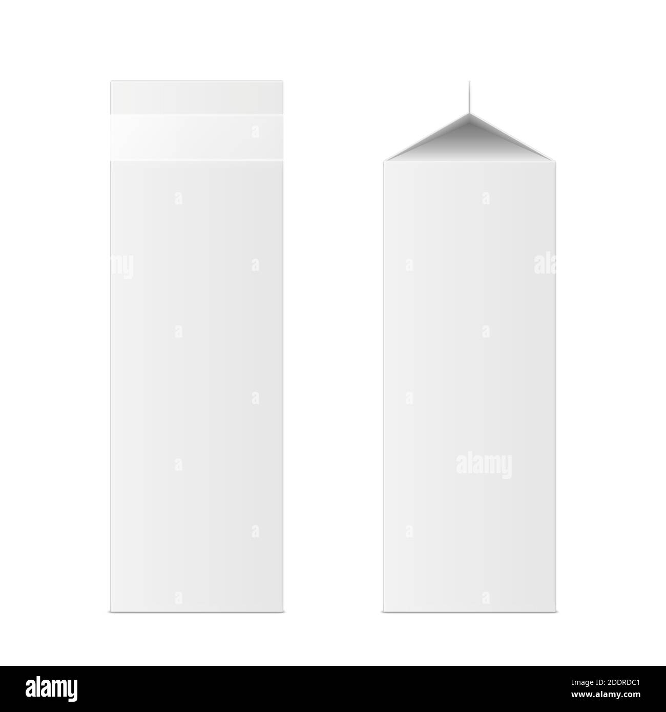 Milk box front view Stock Vector Images - Alamy