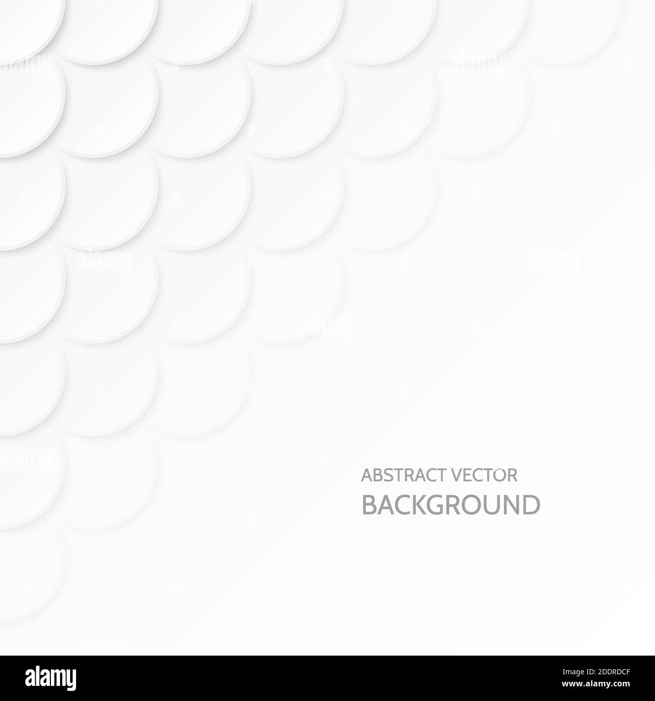 Vector white abstract background. Round ornament with shadows Stock ...