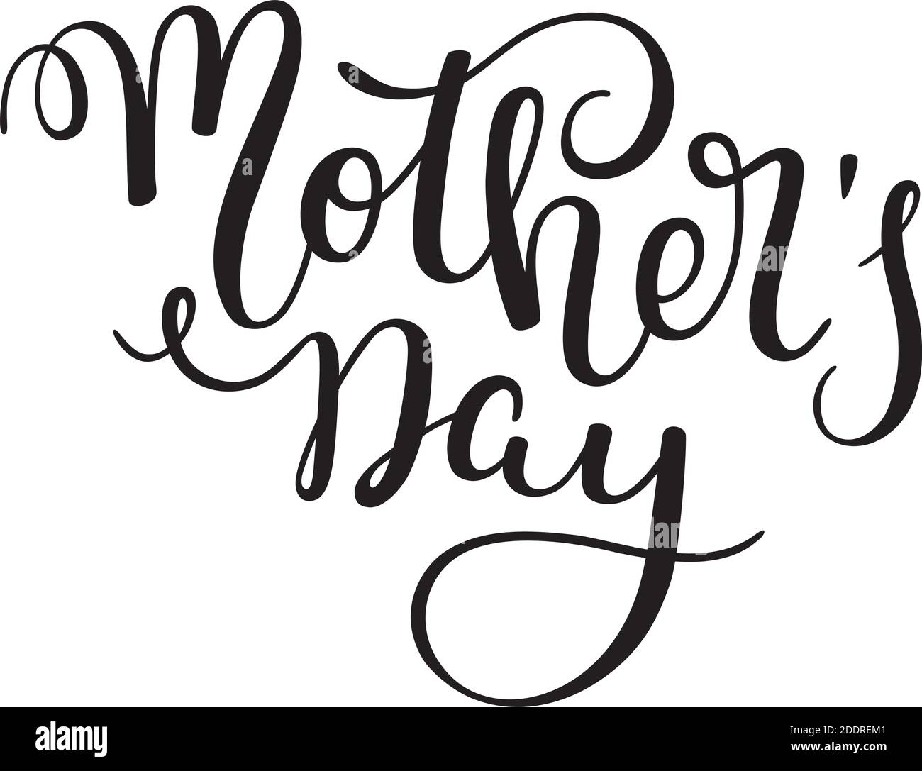 Hand lettering Mother's Day. Template greeting card, poster Stock ...