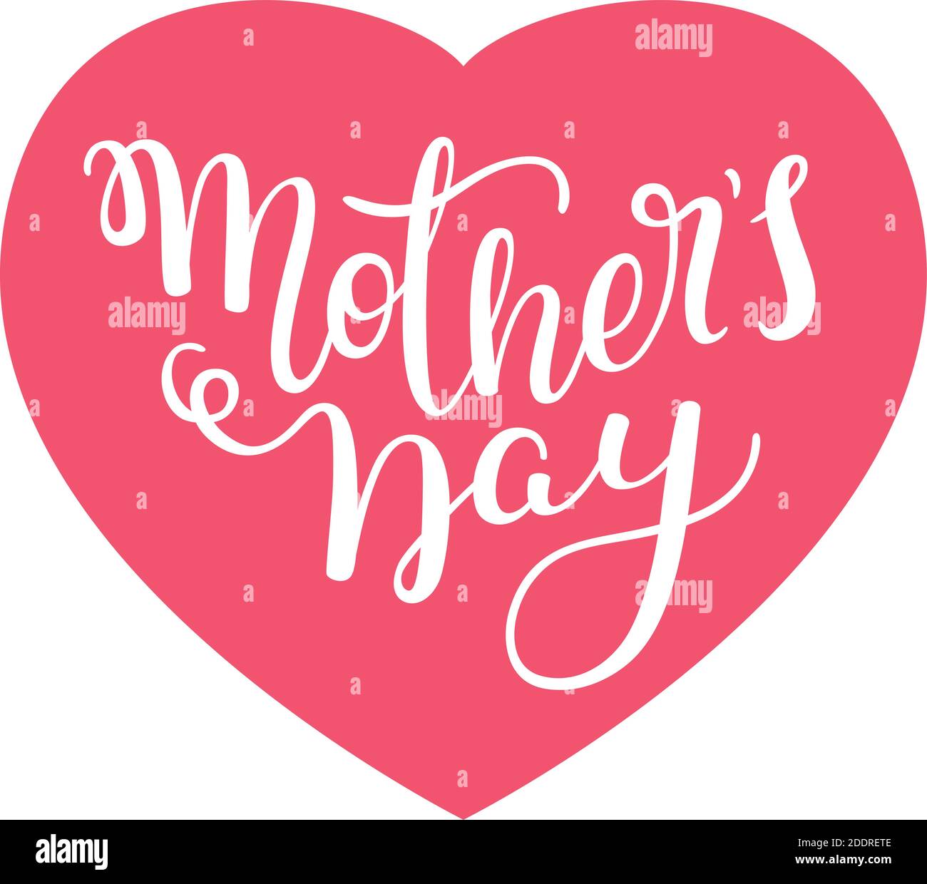 Hand lettering Mother's Day with hearts. Template greeting card, poster ...