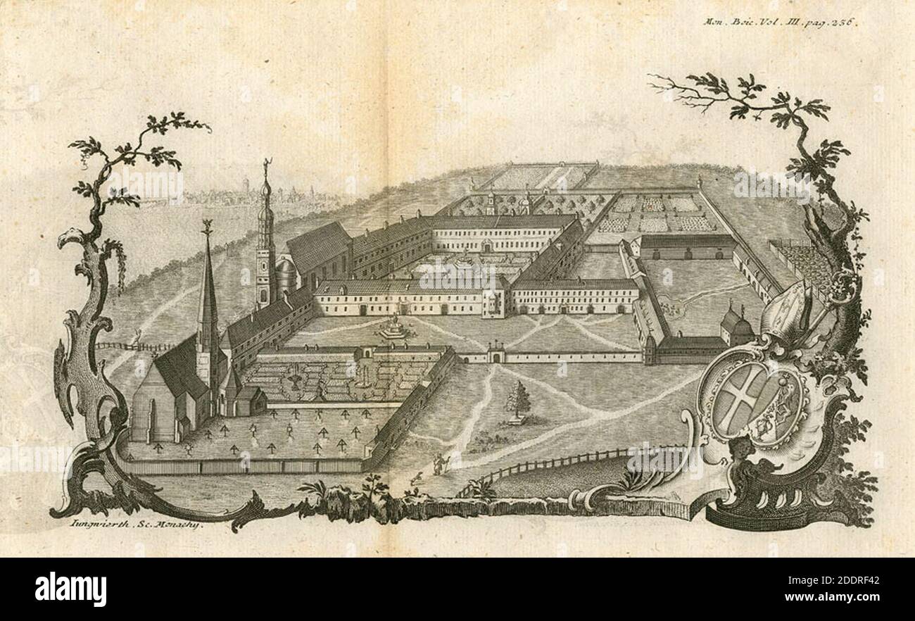 Kloster Ranshofen 1764 Stock Photo - Alamy