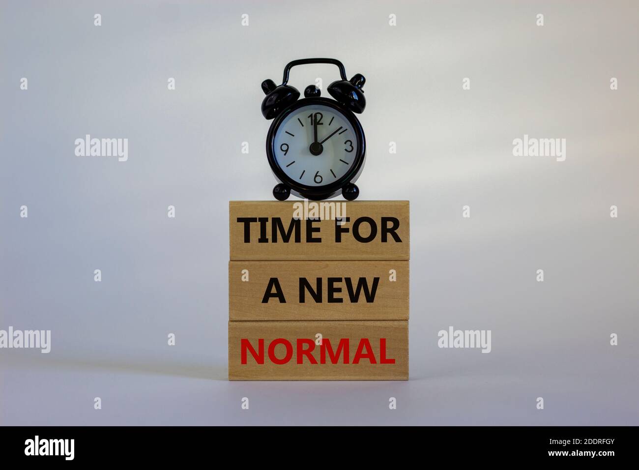 Time for a new normal. Wooden blocks with words 'time for a new normal ...