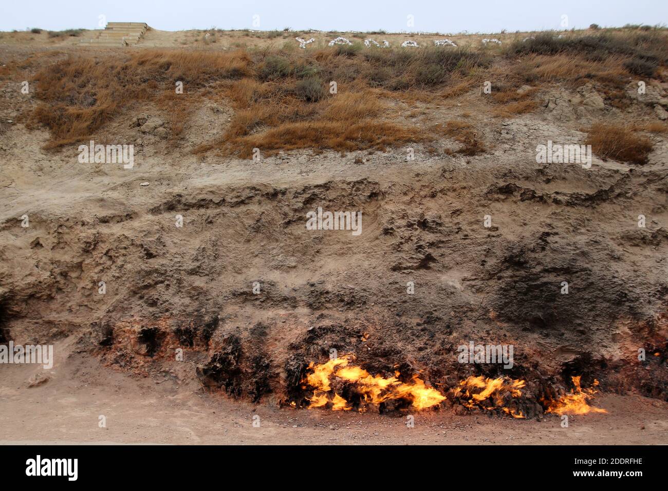 Yanar Dag-Burning Mountain, Azerbaijan Stock Photo - Alamy