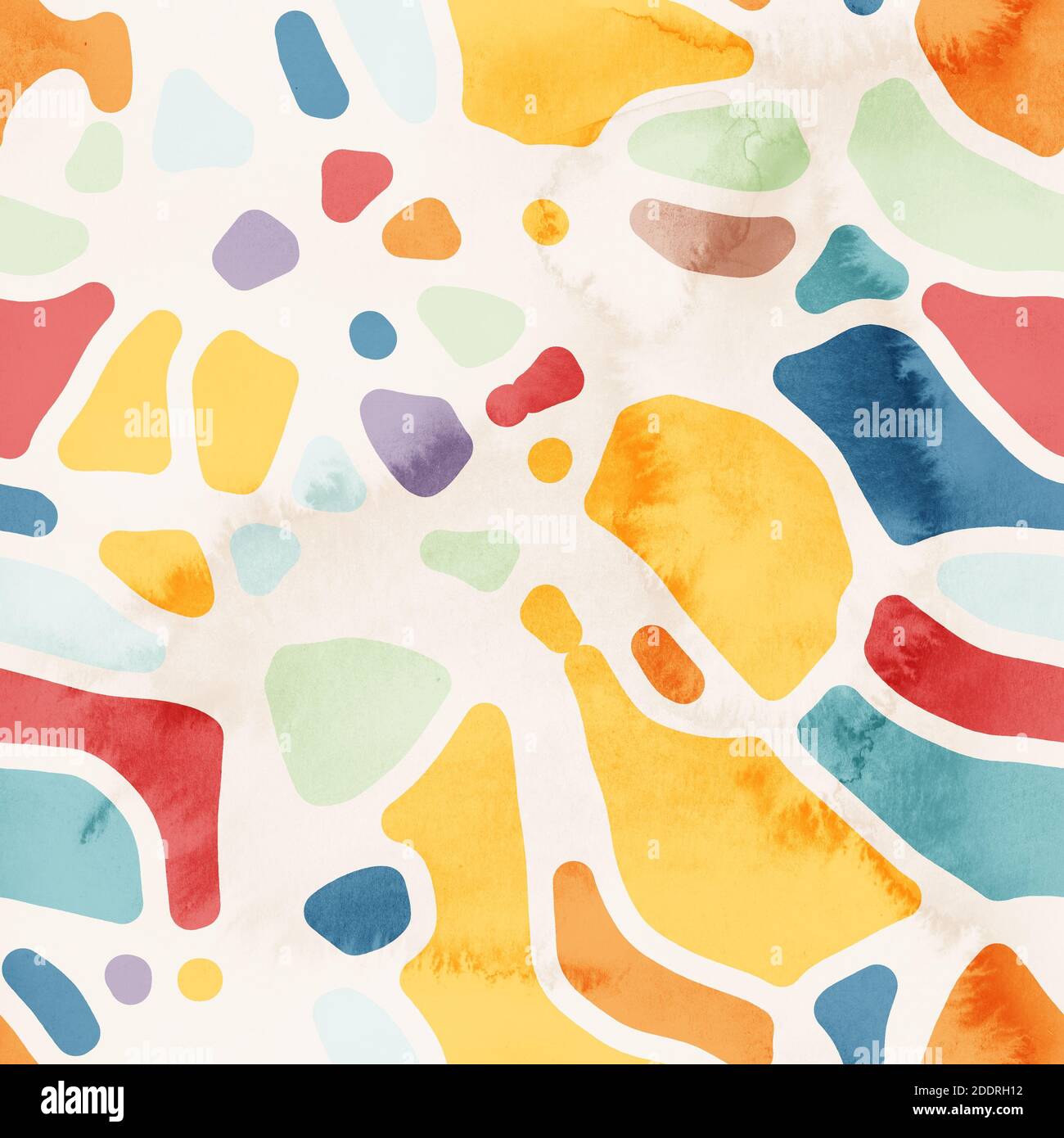 Seamless paint blobs between lines naive design Stock Photo - Alamy